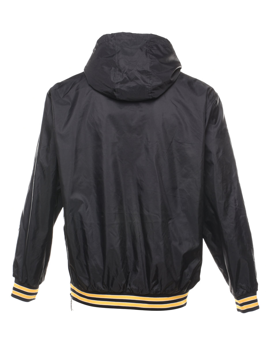 Vintage Men's 1990s Golden Bears Baseball Quarter-Zip Black & Yellow ...