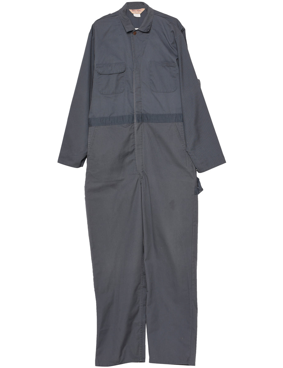 Vintage Men's Big Mac Zip Front Boiler Suit Grey, L | Beyond Retro ...