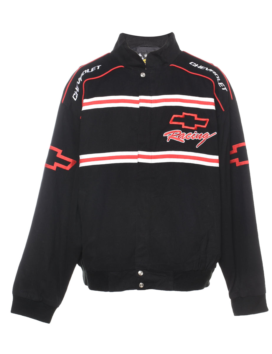 Men's Chevrolet Black, White & Red Racing Jacket Black, XL | Beyond ...