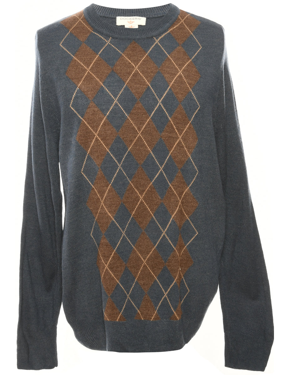 Vintage Men's Dockers Mid Wash Blue Dockers Jumper Blue, M | Beyond ...