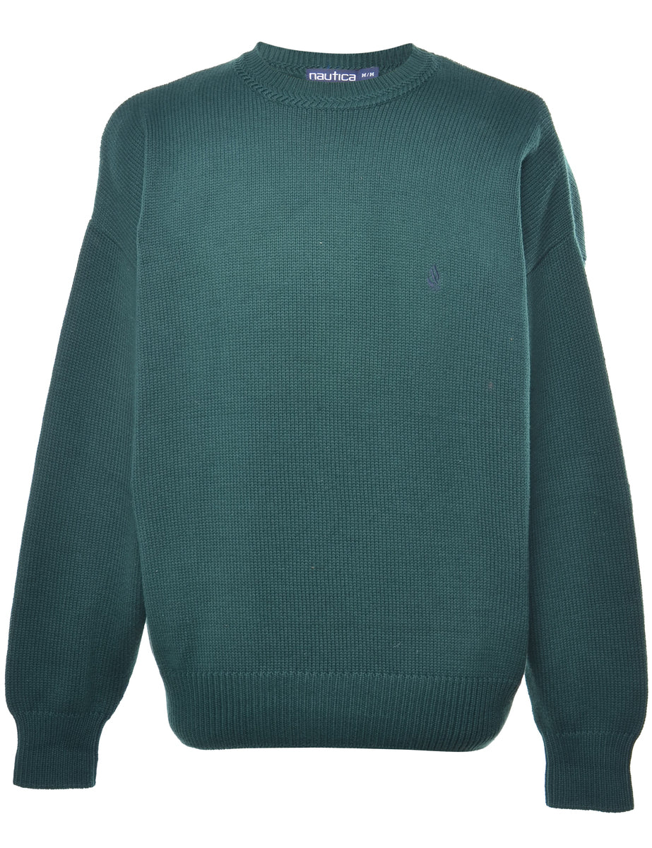 Vintage Men's Nautica Nautica Green Jumper Green, M | Beyond Retro ...