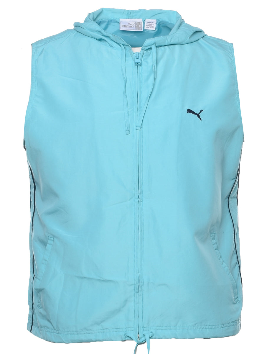 Vintage Men's Puma Puma Light Blue Jacket Blue, XL | Beyond Retro ...
