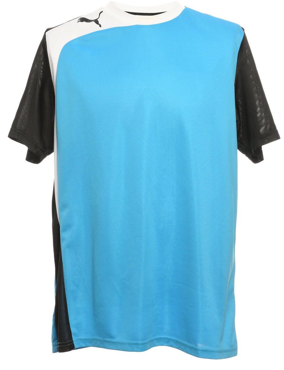 Vintage Men's Puma Puma Plain T-shirt Blue, L | Beyond Retro - E00738730