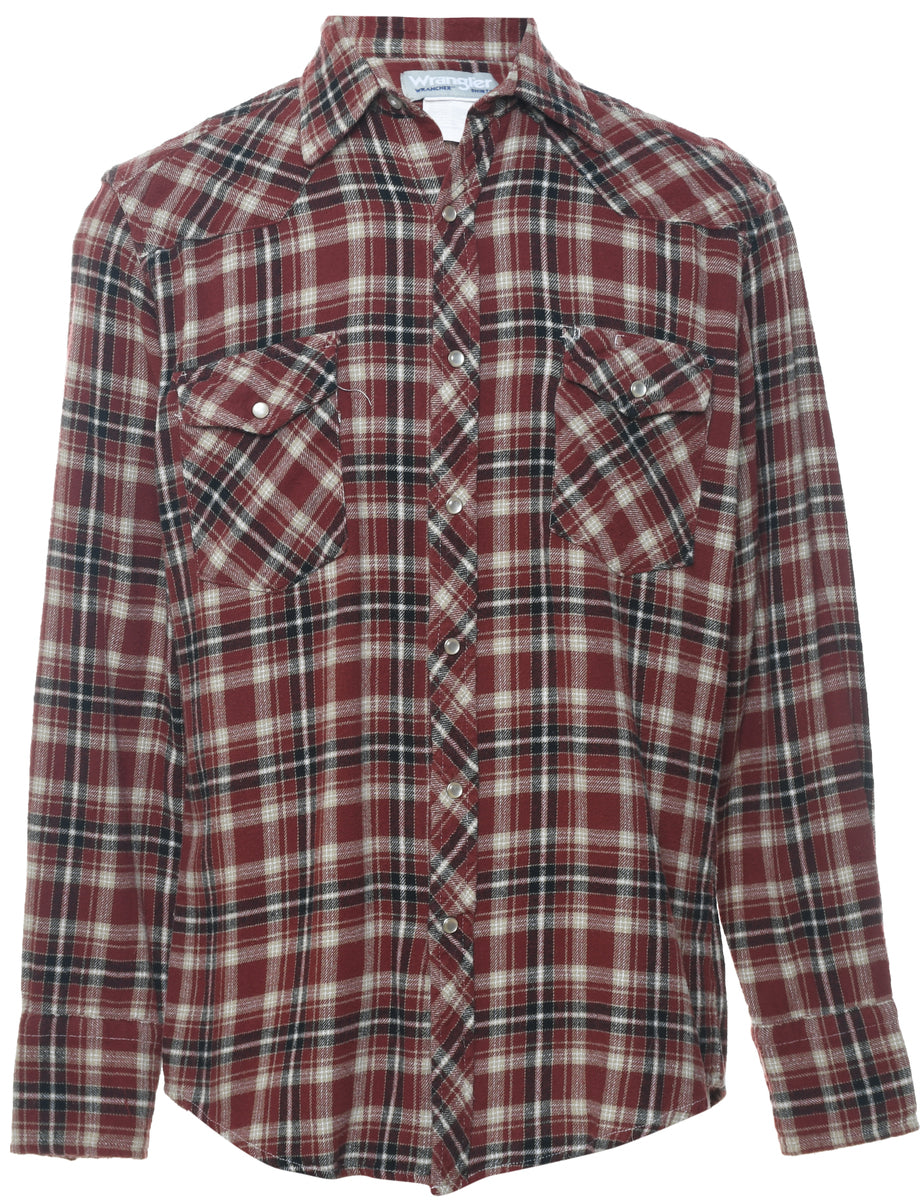 Men's Wrangler Wrangler Checked Multi-Colour Flannel Shirt Multi ...