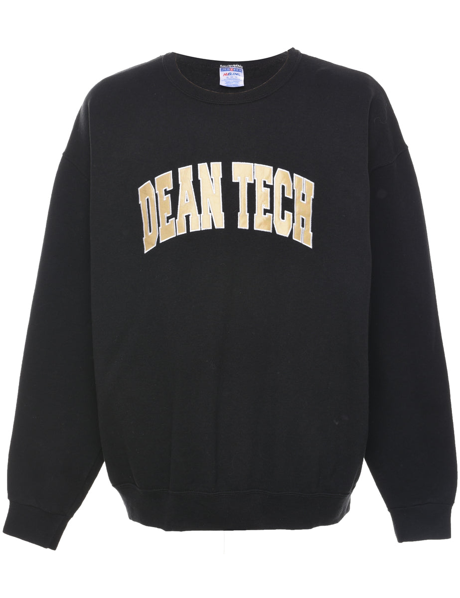 Vintage Unisex Dean Tech Embroidered Sweatshirt Black, XL | Beyond ...