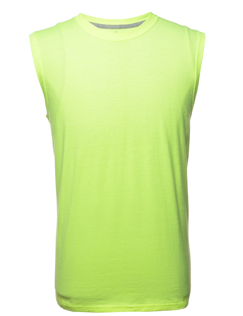 Vintage Unisex Lime Green Vest Green, M | Beyond Retro - E00819206