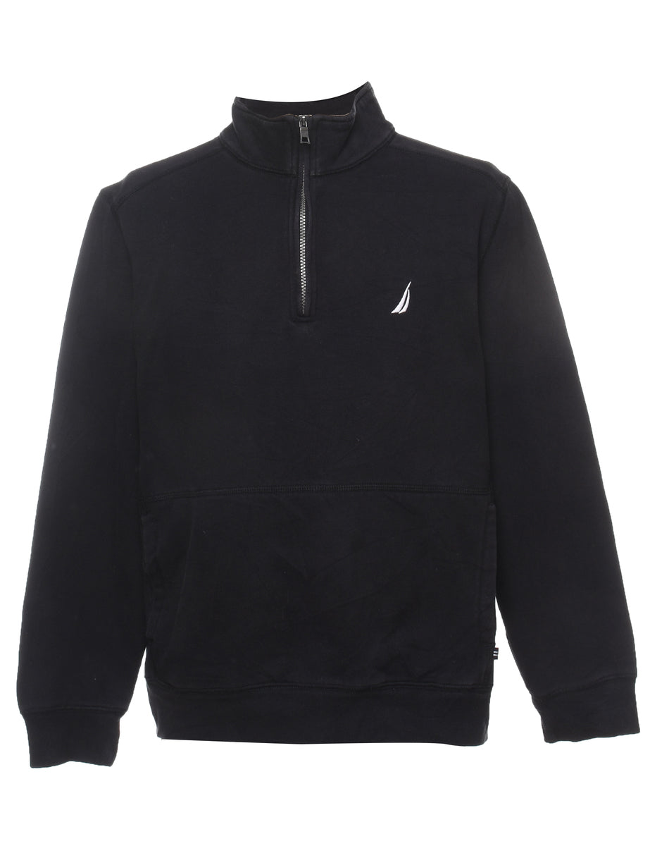 Vintage Unisex Nautica Nautica Plain Black Sweatshirt Black, L | Beyond ...