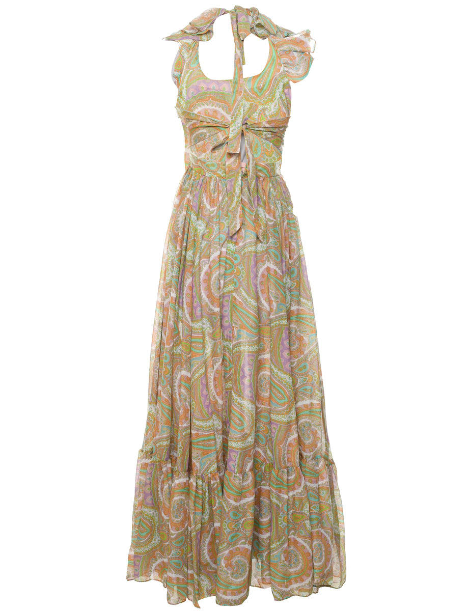 Women's 1970s Paisley Pattern Maxi Dress Multi-coloured, S | Beyond ...