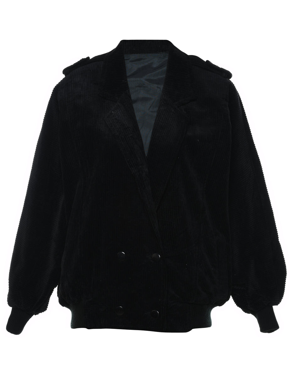 Vintage Women's Black Corduroy Jacket Black, L | Beyond Retro - E00921165