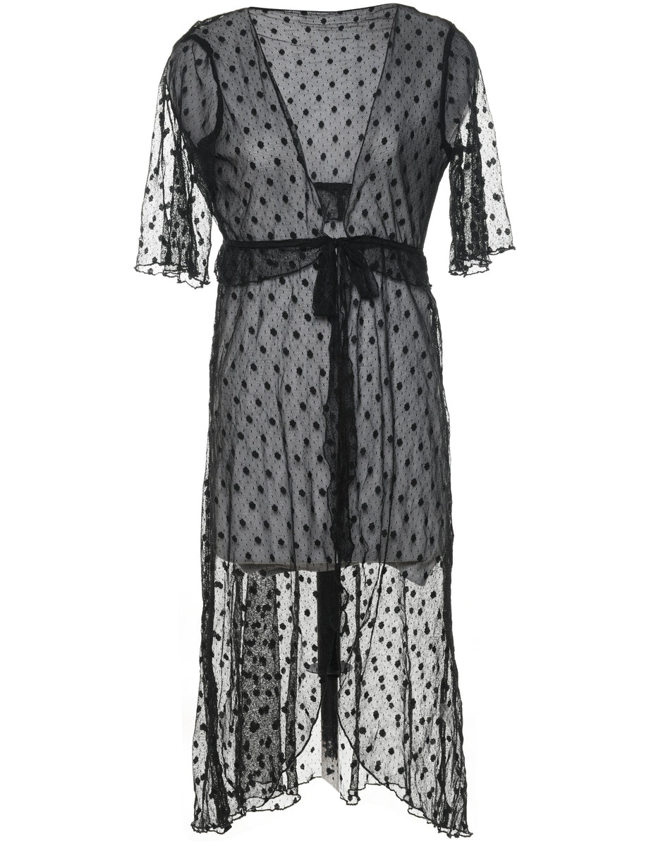 Vintage Women's Classic Black Sheer Lace Evening Jacket Black, M ...