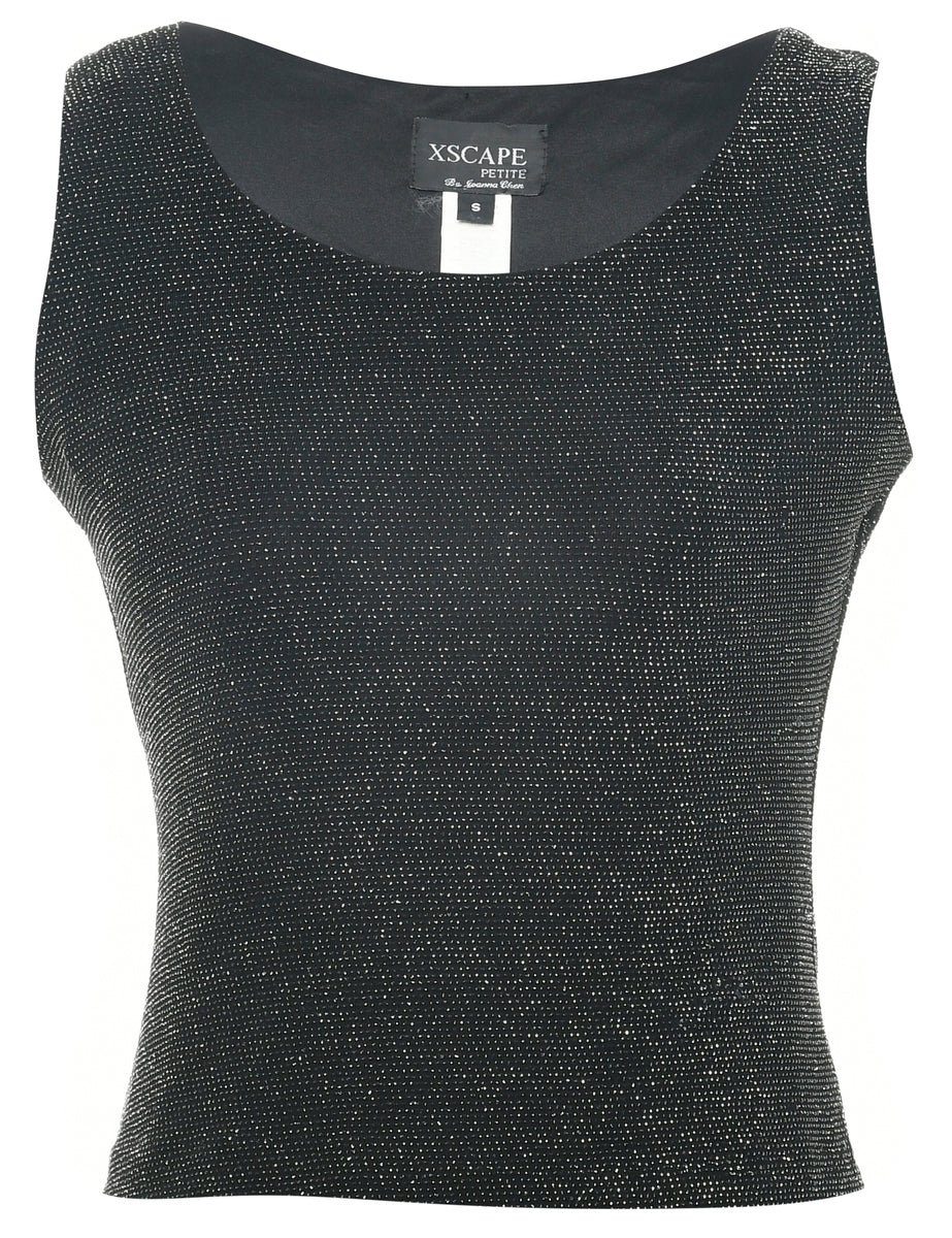 Vintage Women's Lurex Evening Top Black, XS | Beyond Retro - E00988962