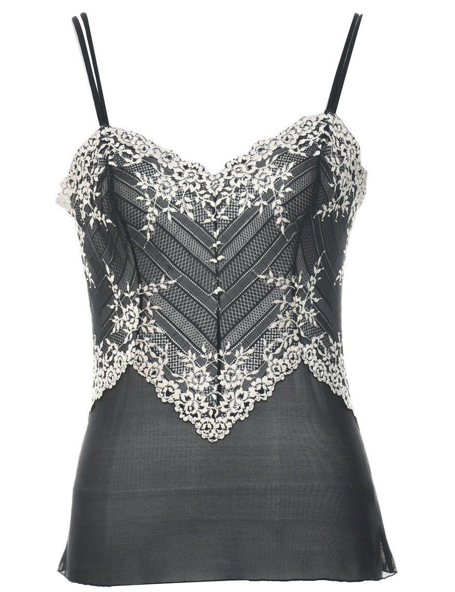 Women's Sheer Slip Black, M | Beyond Retro - E00979204