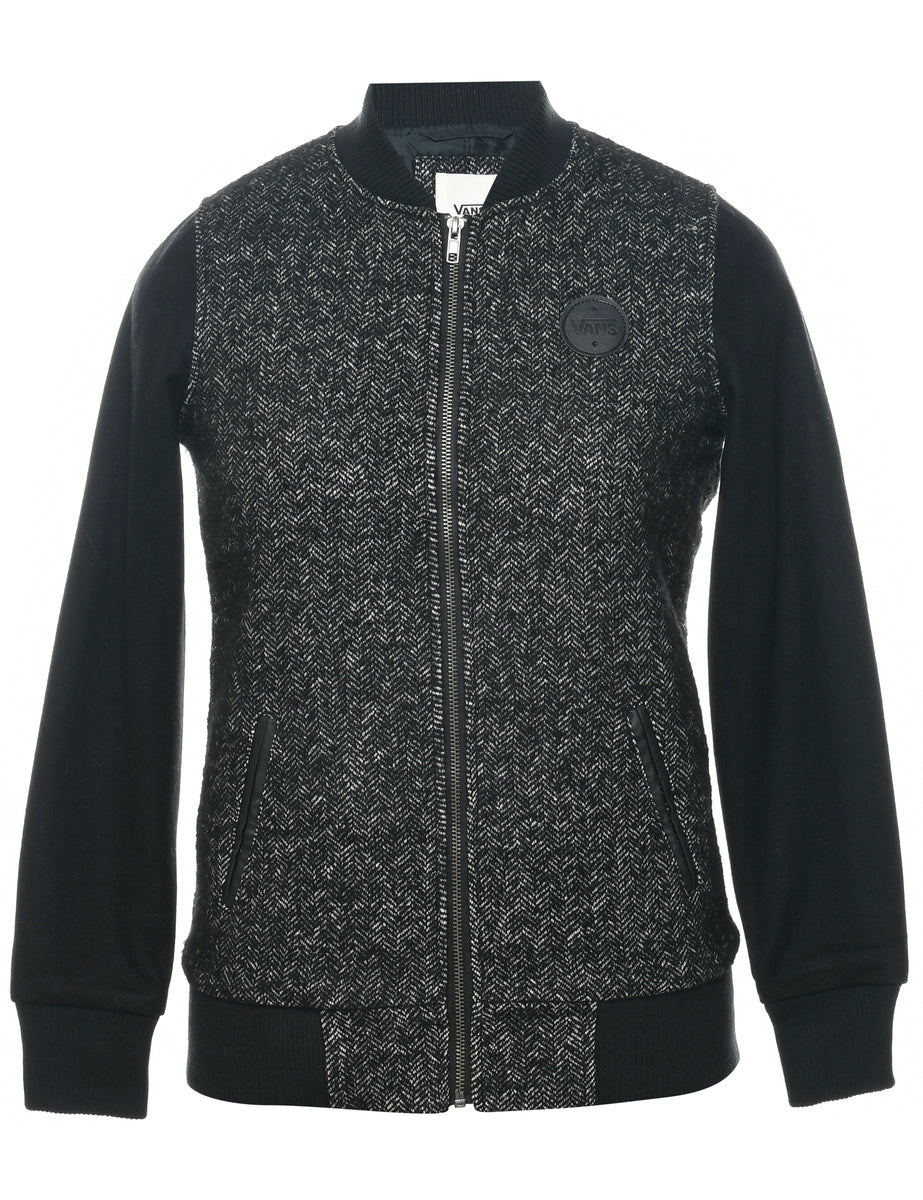 Vintage Women's Vans Vans Bomber Jacket Black, S | Beyond Retro - E00989082