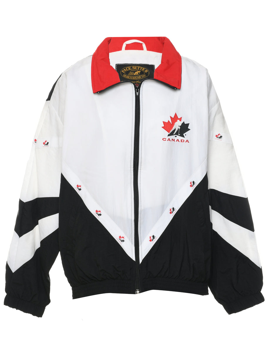 Vintage Women's White Nylon Jacket White, L | Beyond Retro - E00978701