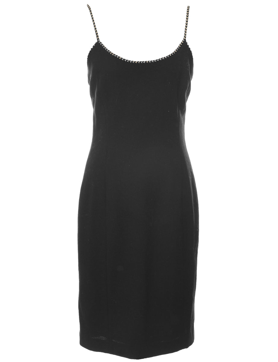 Vintage Women's Wool Black Dress Black, S | Beyond Retro - E00981013