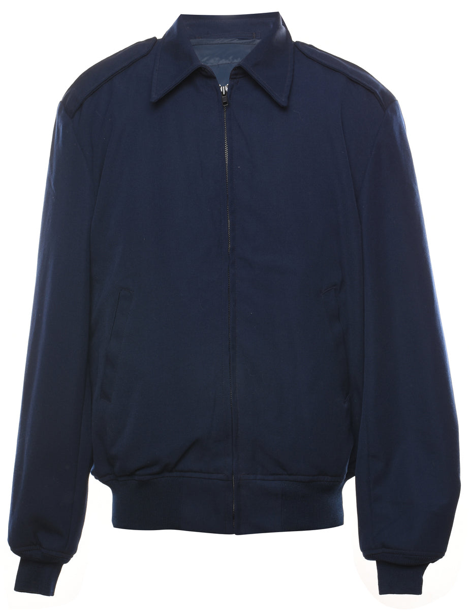 Vintage Men's Navy Classic Jacket Blue, L | Beyond Retro - E00898016