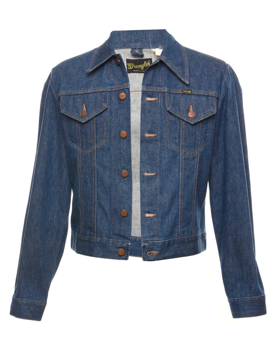 Vintage Men's Wrangler Wrangler 1970s Dark Wash Denim Jacket Denim, L ...