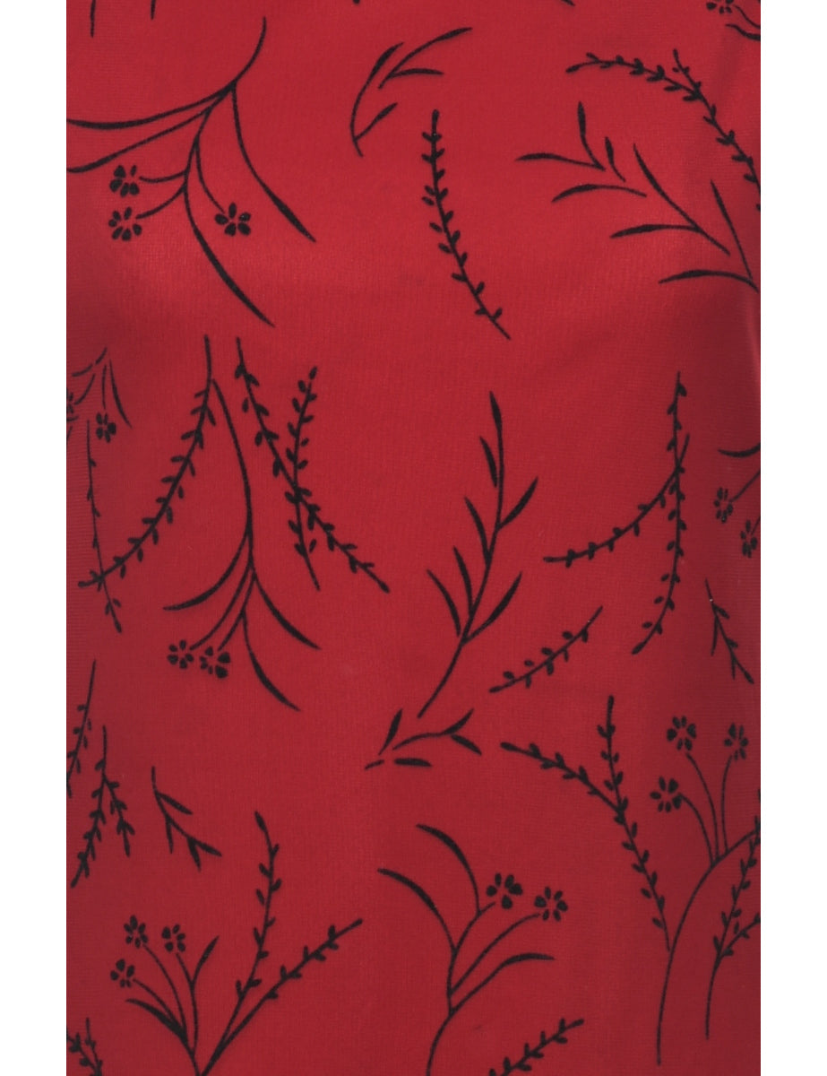 Women's Devore Design Red Mini Dress Red, S | Beyond Retro - E00933600