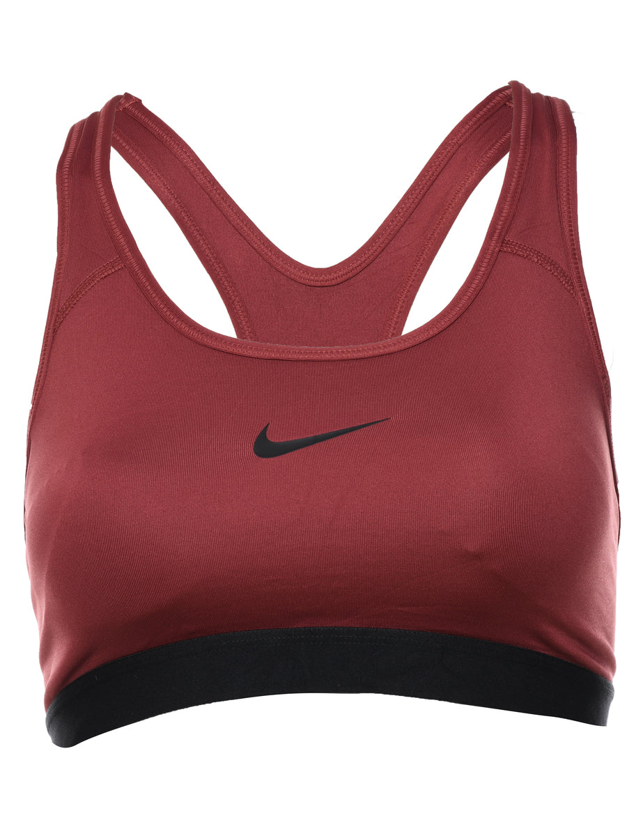 Vintage Women's Nike Nike Maroon Sports Bra Red, S | Beyond Retro ...