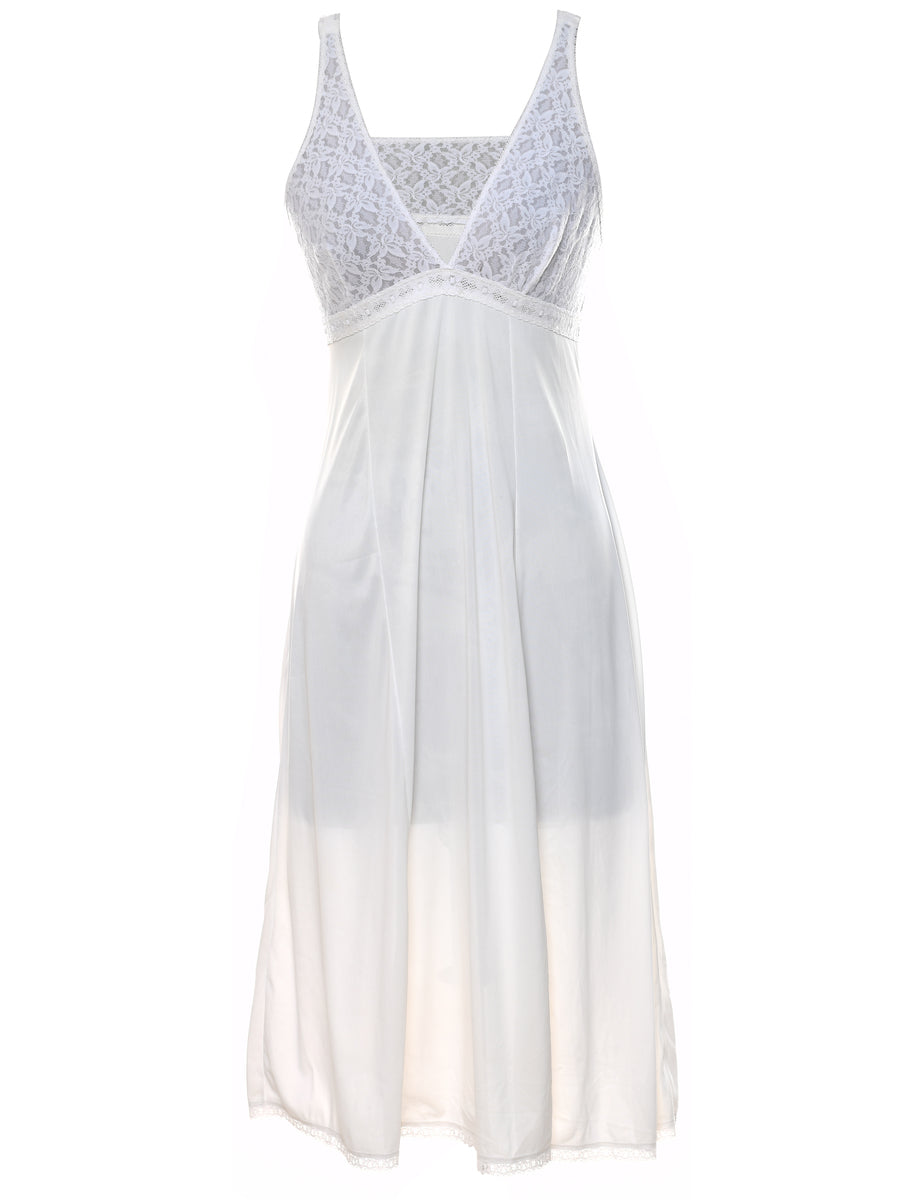 Women's White Slip White, M | Beyond Retro - E00920186